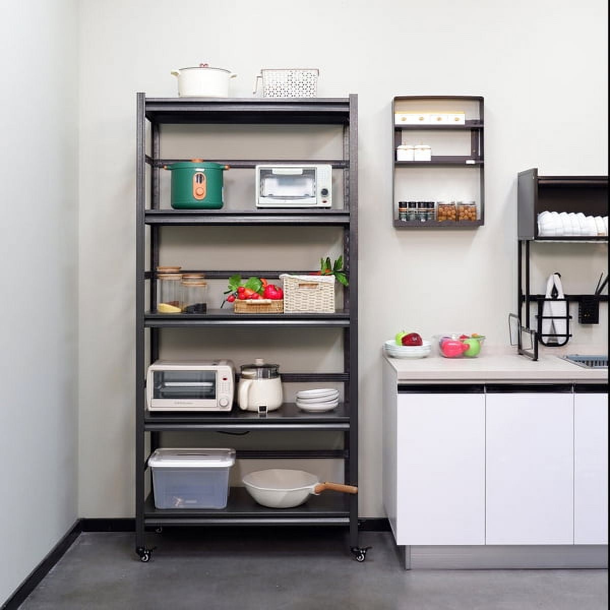 Heavy Duty Storage Shelves Adjustable 5-Tier Metal Shelving Unit with ...