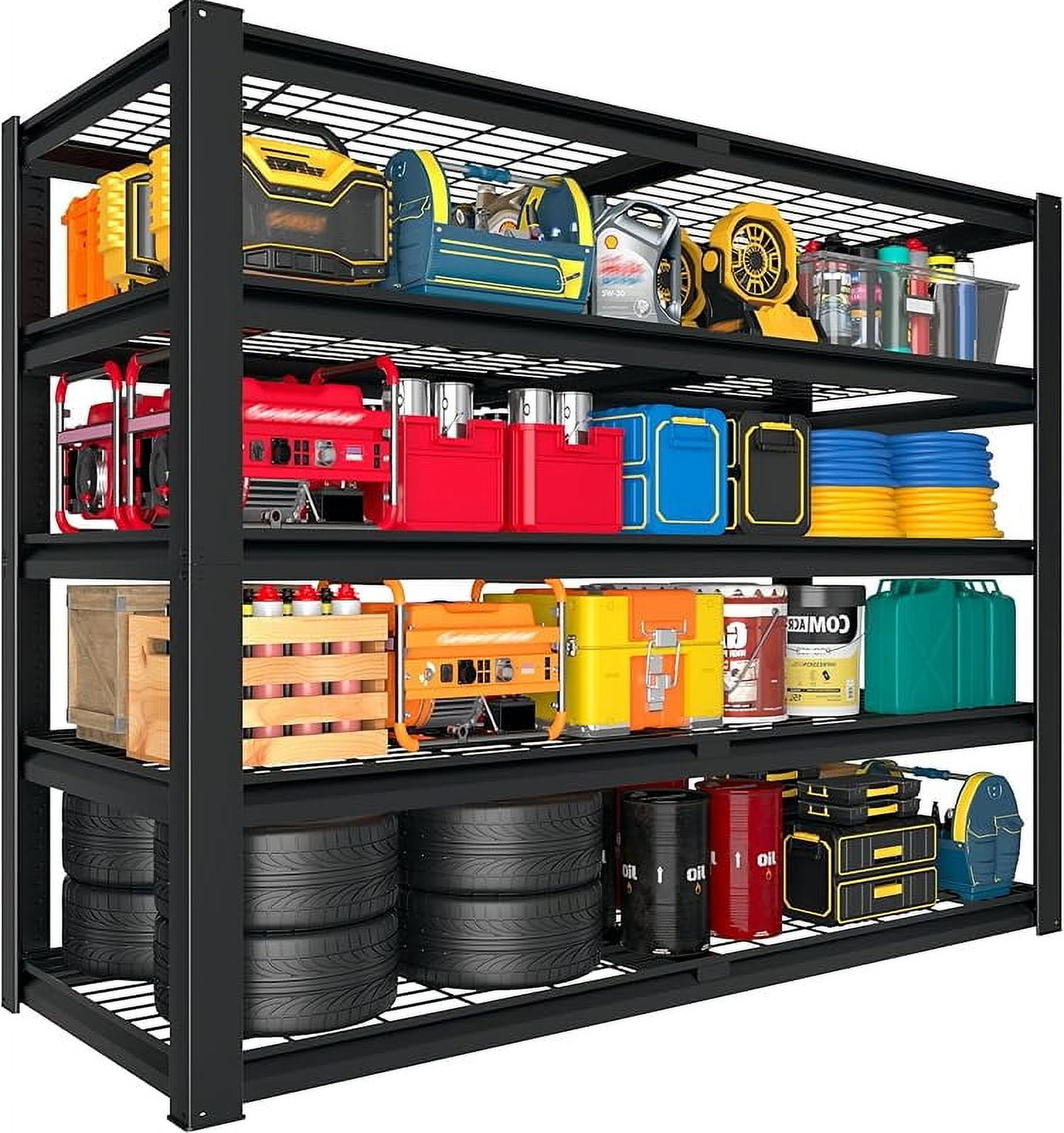 Heavy Duty Storage Shelves - Adjustable Wire Garage Shelving with Metal ...