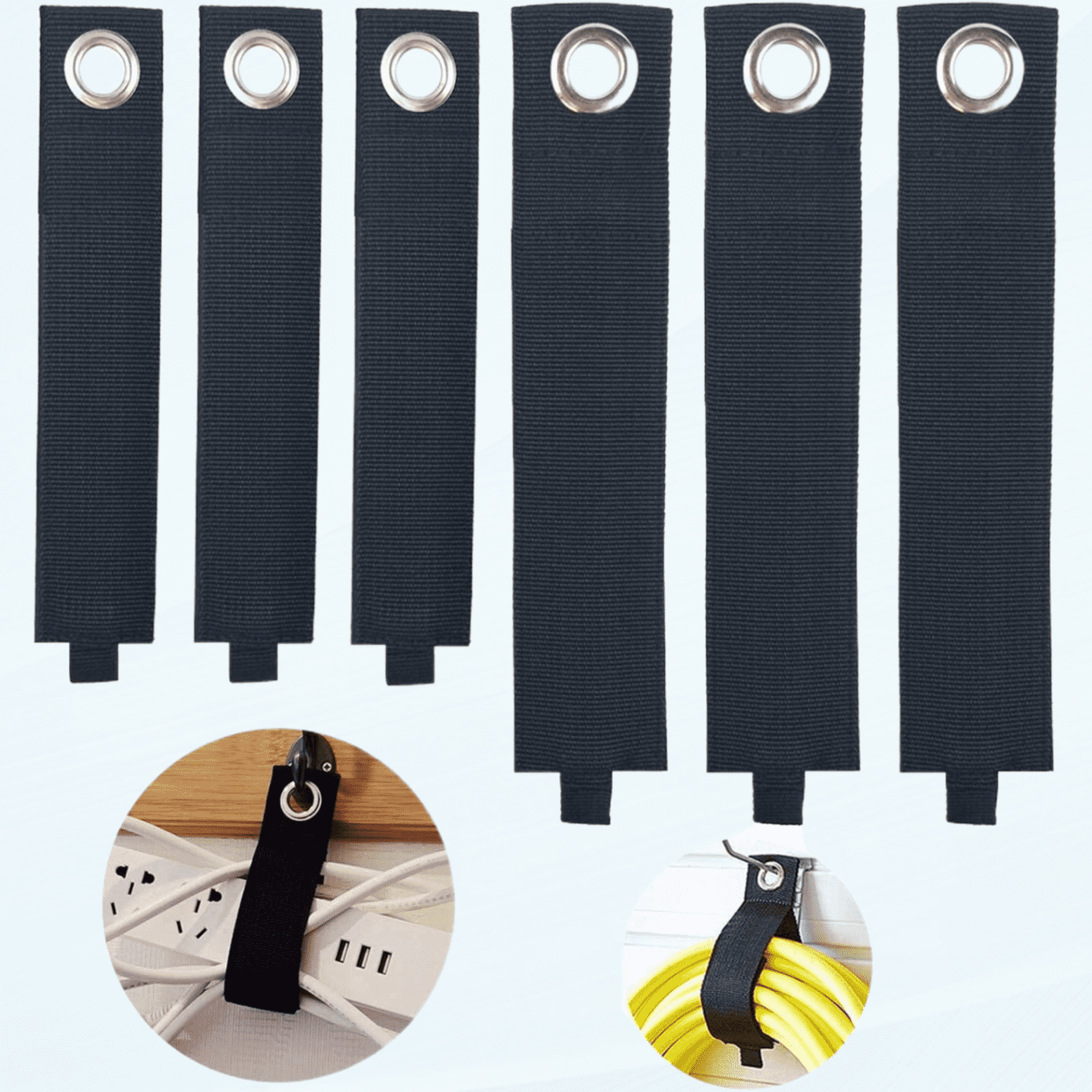 Heavy Duty Storage Straps by , 6 Assorted Pack 3M/3L, Hook and Loop ...