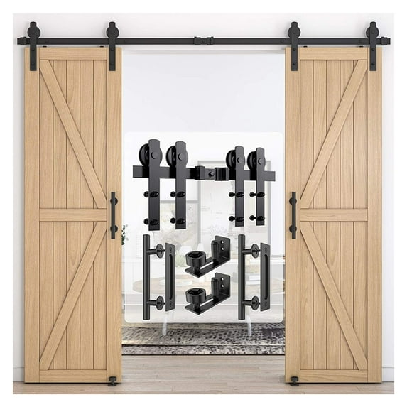Heavy Duty Sturdy Sliding Barn Door Hardware Kit, Door Slides For ...