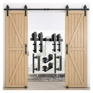 4-16FT Bypass Barn Door Slides Hardware Kit, Sliding Door Hanging Track ...