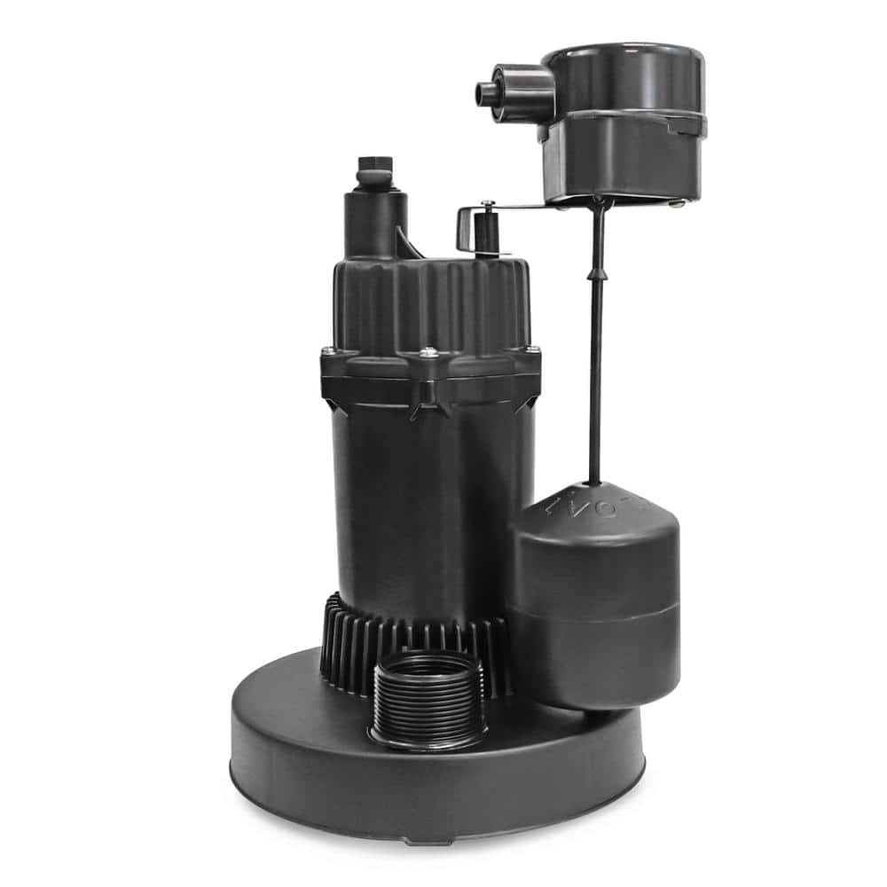 Heavy Duty Submersible 1/2 hp. Sump Pump Kit with Float Switch, Check ...