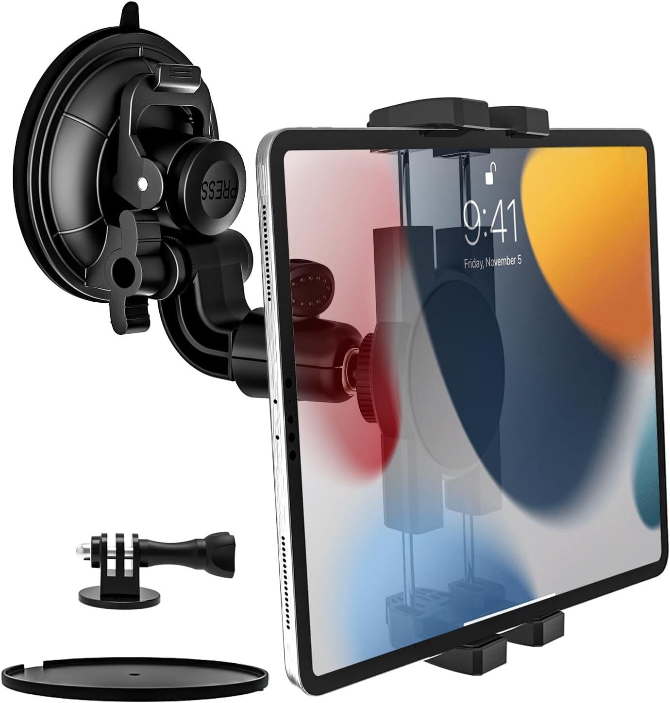 Heavy Duty Suction Car Tablet Mount for Windshield, Truck Tablet Holder ...