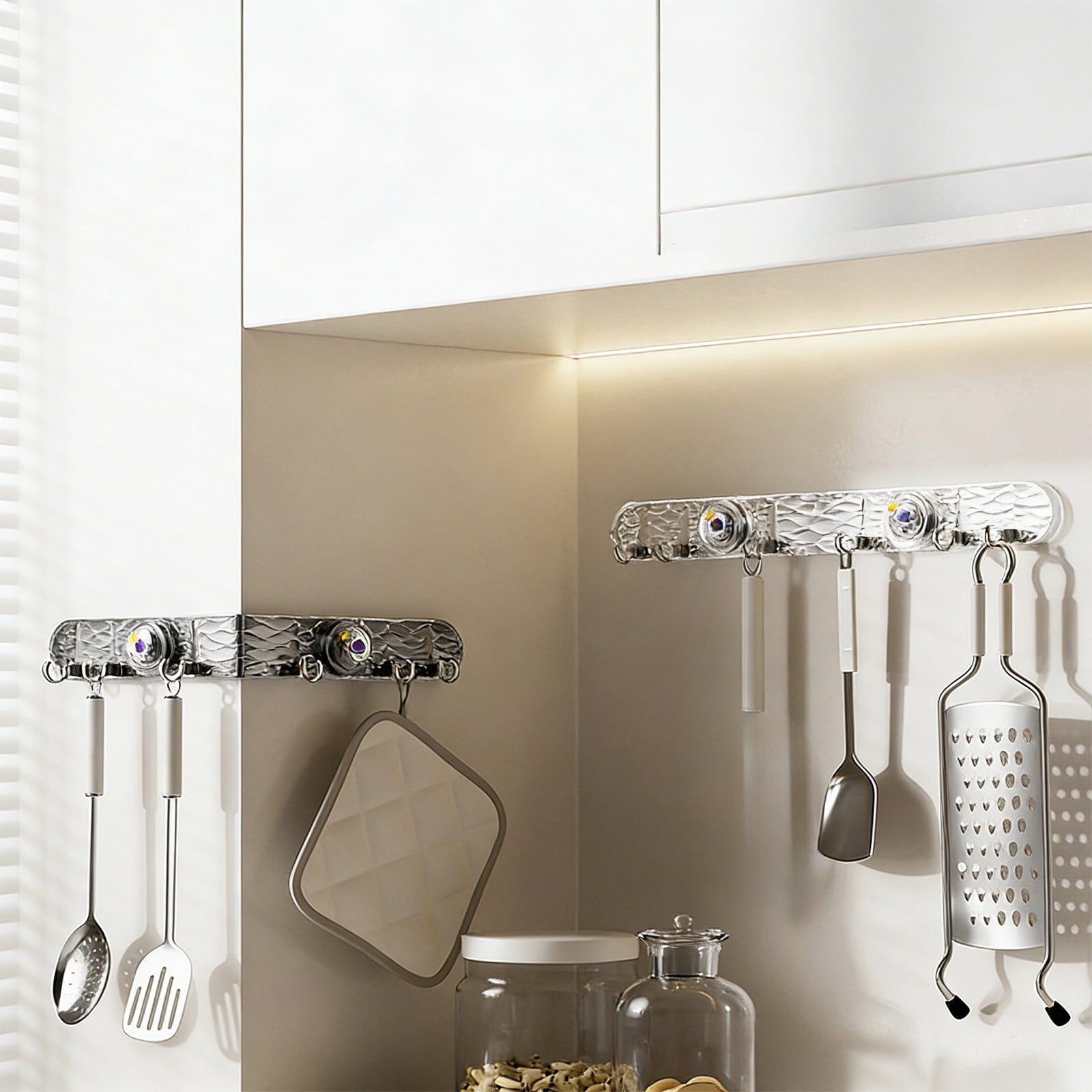 Heavy-Duty Suction Cup Corner Multi-Hook Rack - No-Drill Waterproof ...