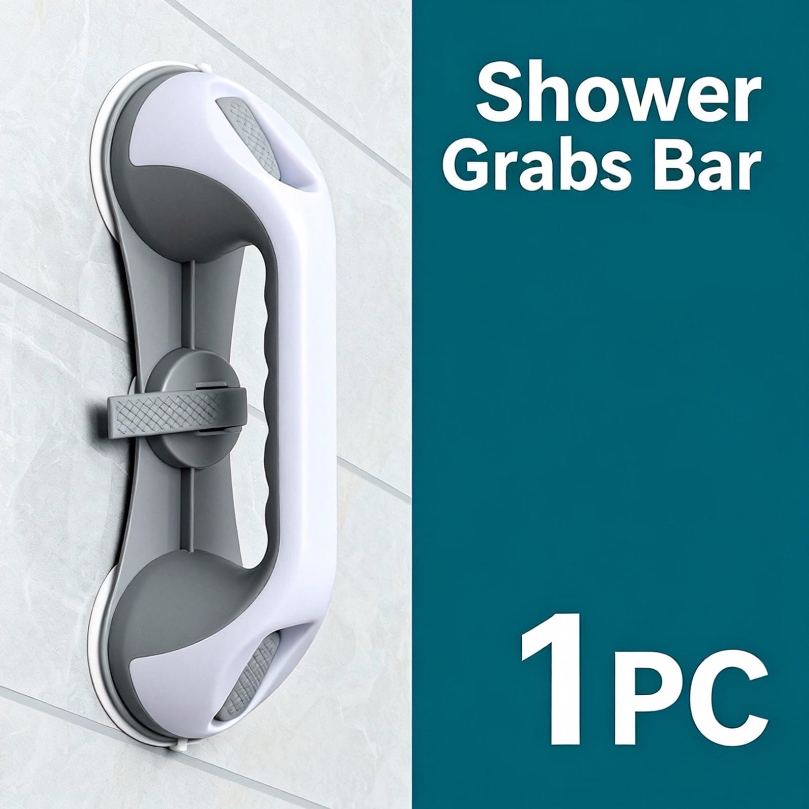 Heavy Duty Suction Grab Bars :3 Strong Suction Cups, No-Drill Removable ...