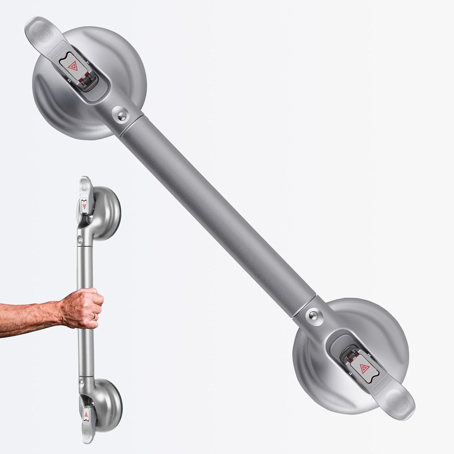 Heavy Duty Suction Shower Grab Bar - Toilet Bathroom Bathtub Safety ...