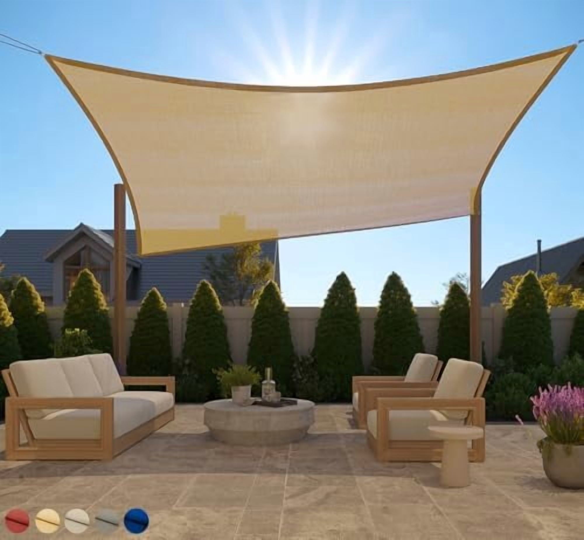 Heavy Duty Sun Shade, UV Protection Fade Tear and Rust Resistant ...