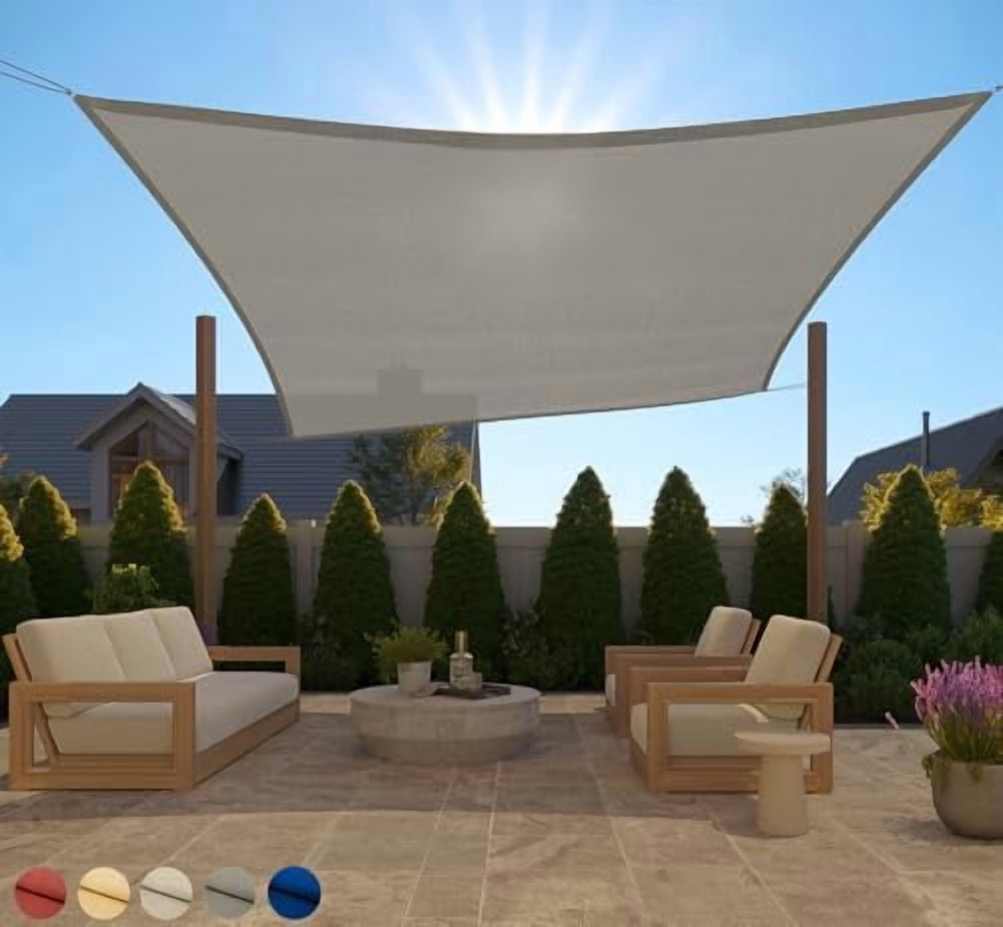 Heavy Duty Sun Shade, UV Protection Fade Tear and Rust Resistant ...