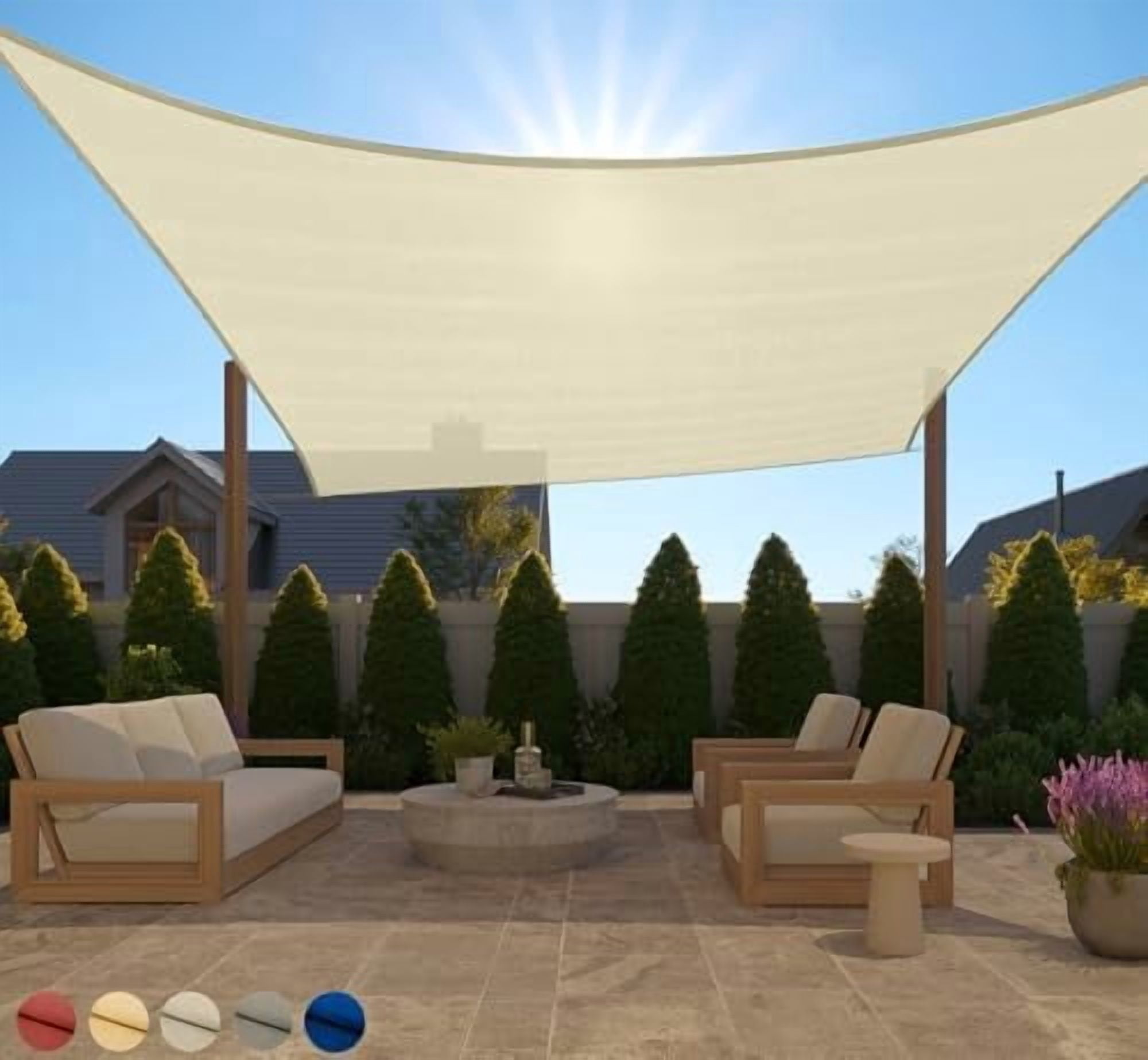 Heavy Duty Sun Shade, UV Protection Fade Tear and Rust Resistant ...