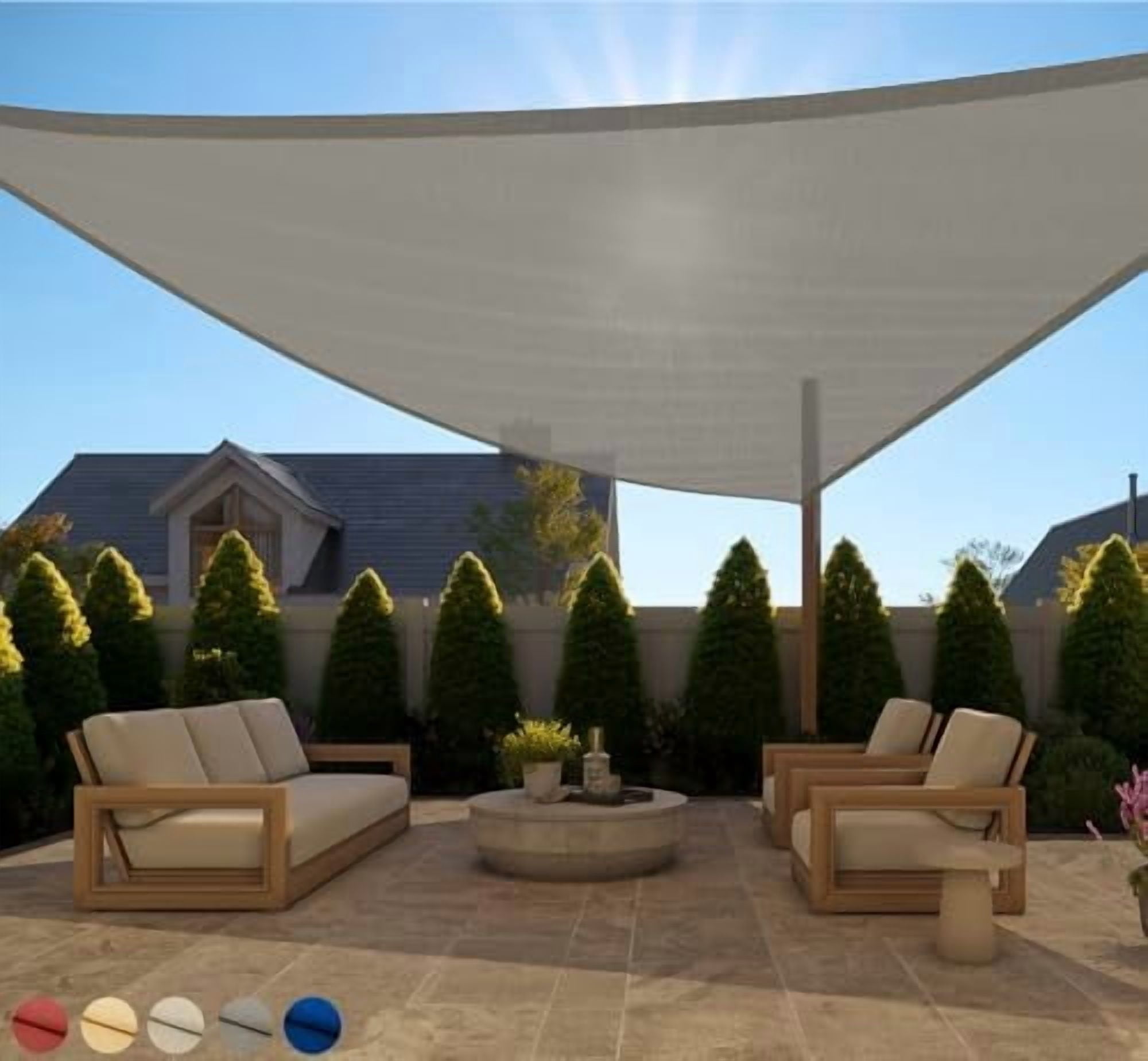 Heavy Duty Sun Shade, UV Protection Fade Tear and Rust Resistant ...