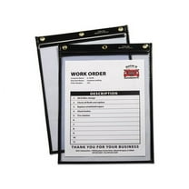 C-Line Magnetic Stitched Shop Ticket Holders, Clear, 75", 9 x 12, 25 ...