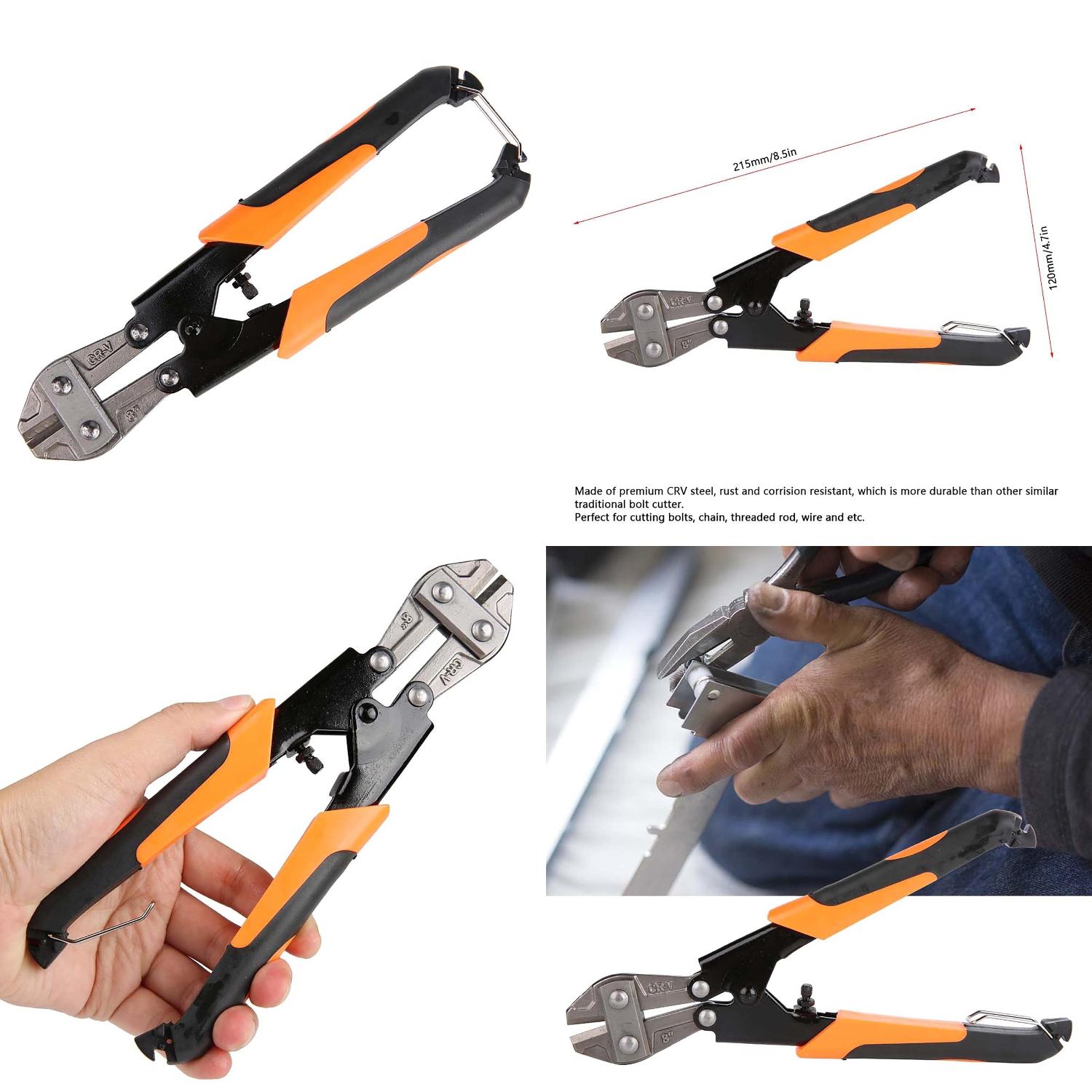 Heavy Duty Superior 8 Inch Mini Bolt Cutter - Reliable Shear Cutting ...