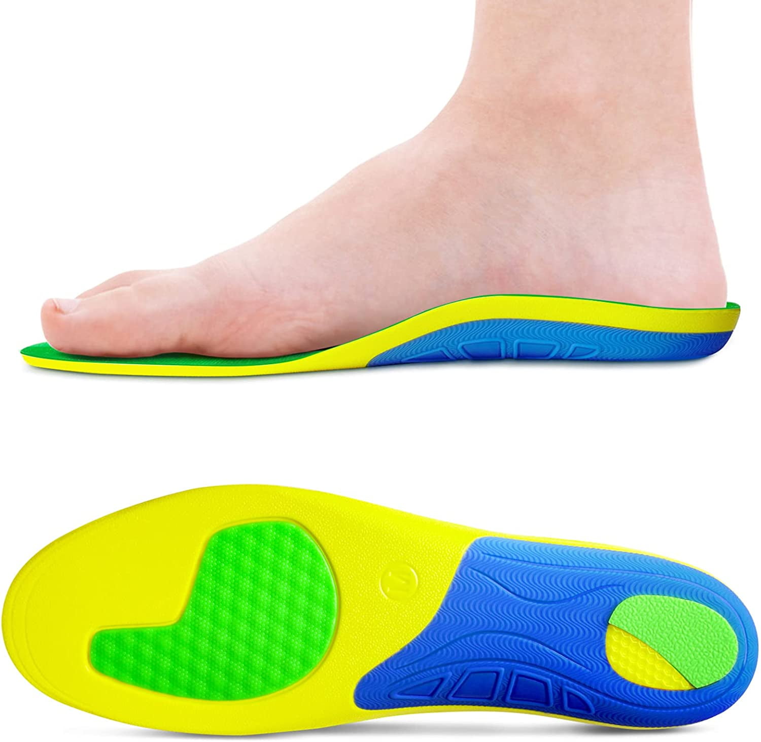 Heavy Duty Support Inserts for Men, Pain Relief Orthotic Insoles for ...