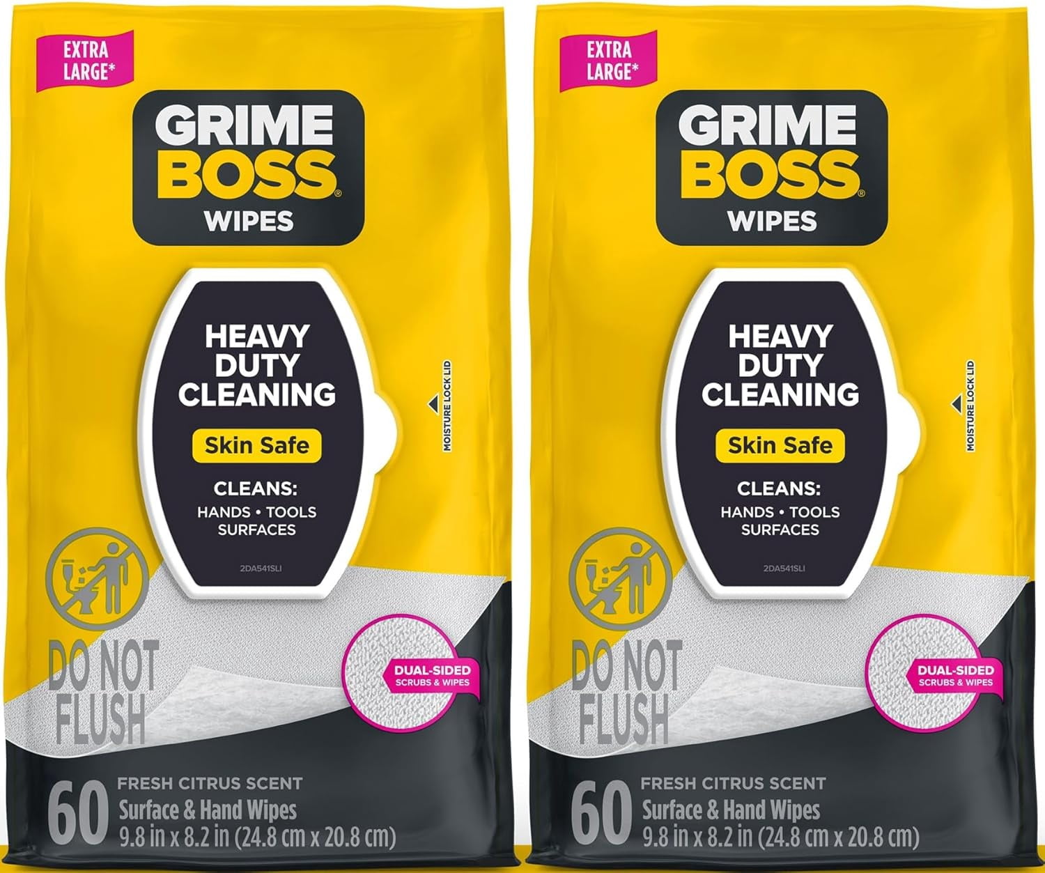Heavy Duty Surface and Hand Wipes (2x60ct) | Remove Paint, Oil, Grease ...