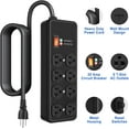 Heavy Duty Surge Protector 20Amp,Metal Power Strip with 8 Outlets,Wall ...