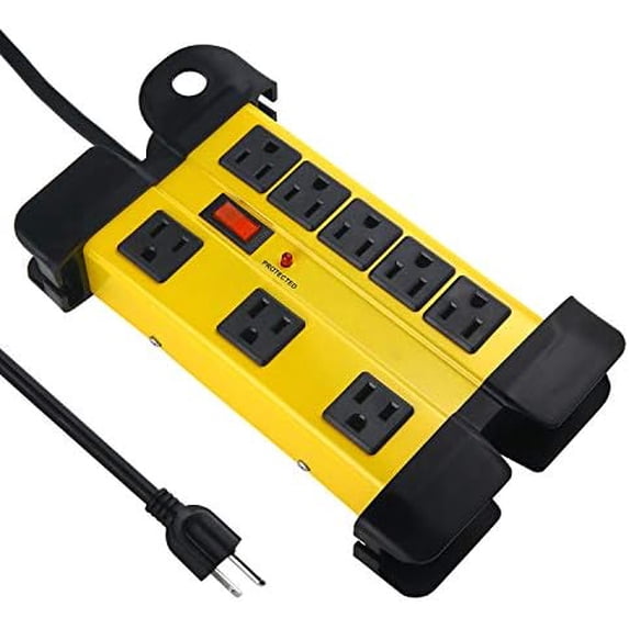 Heavy Duty Surge Protector - 8 Outlet Power Strip with 1200 Joules ...