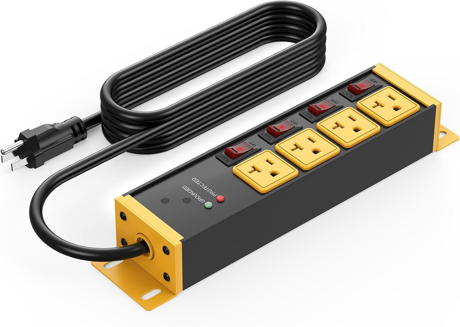 Heavy Duty Surge Protector Power Strip 20 Amp Individual Switches. 6FT ...