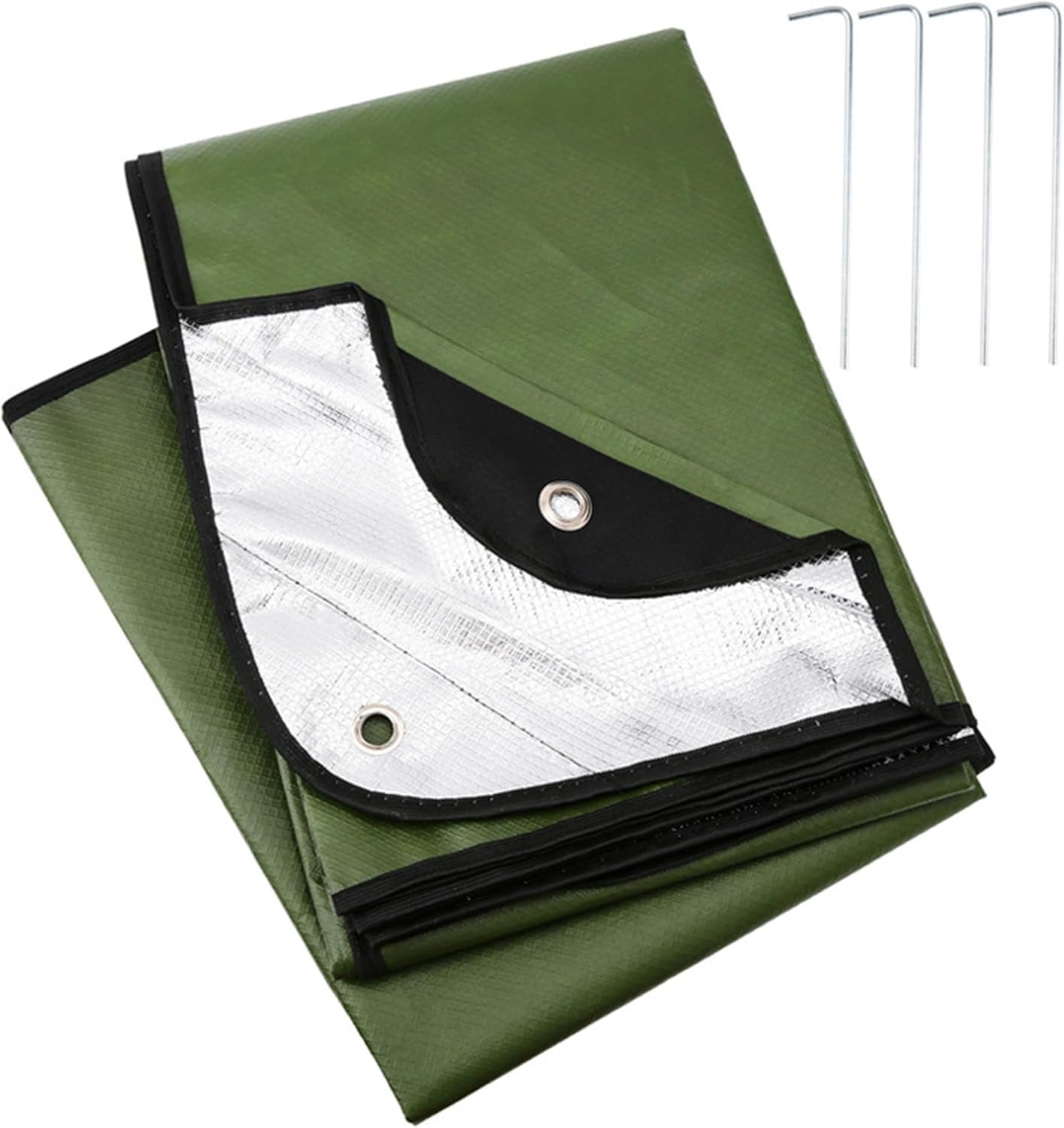 Heavy Duty Survival Blanket, Thermal Reflective Insulated Tarp, All ...