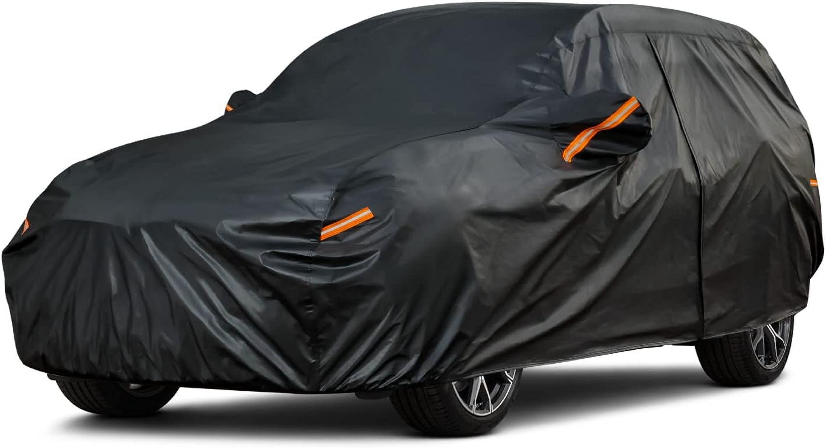 KOUKOU Heavy Duty SUV Car Cover, Weatherproof, Fits 182-190 inch, Black ...
