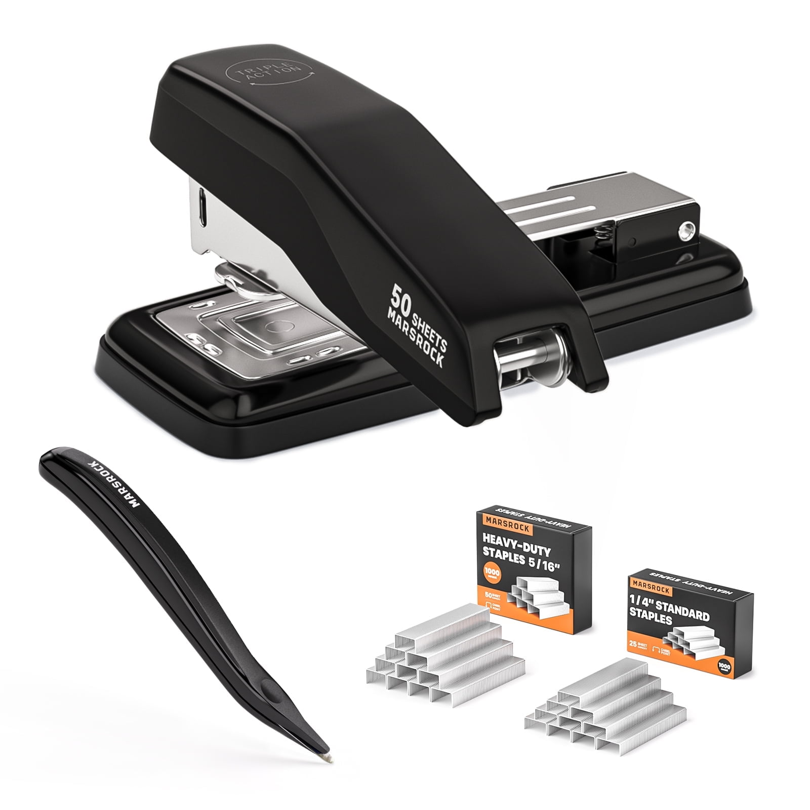 Heavy Duty Swing-Arm Swivel Stapler, 50 Sheet Capacity, 2000 Staples ...