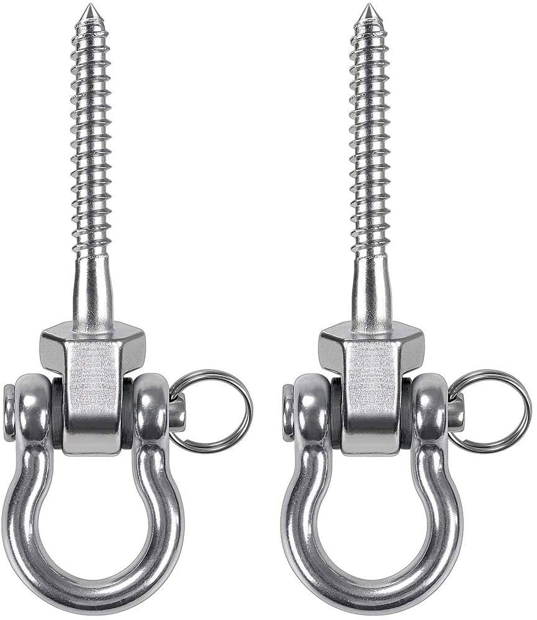 Heavy Duty Swing Hangers - Set of 2 Stainless Steel Screw Brackets for ...