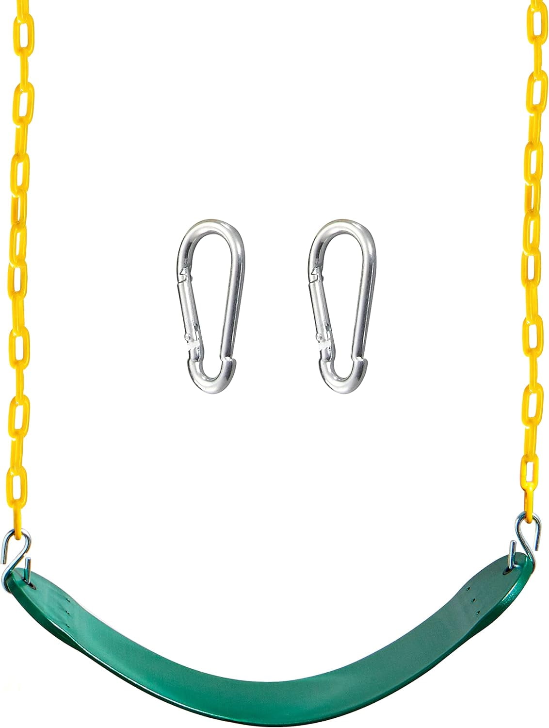 Heavy Duty Swing Seat Green Color with 66” Chain, Swing Set Accessories ...