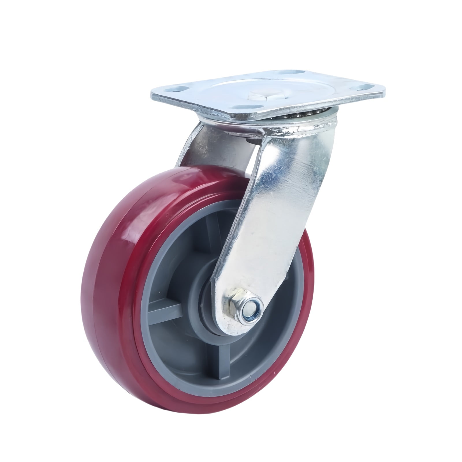 Heavy Duty Swivel Plate Casters Polyurethane No Noise Wheels for ...