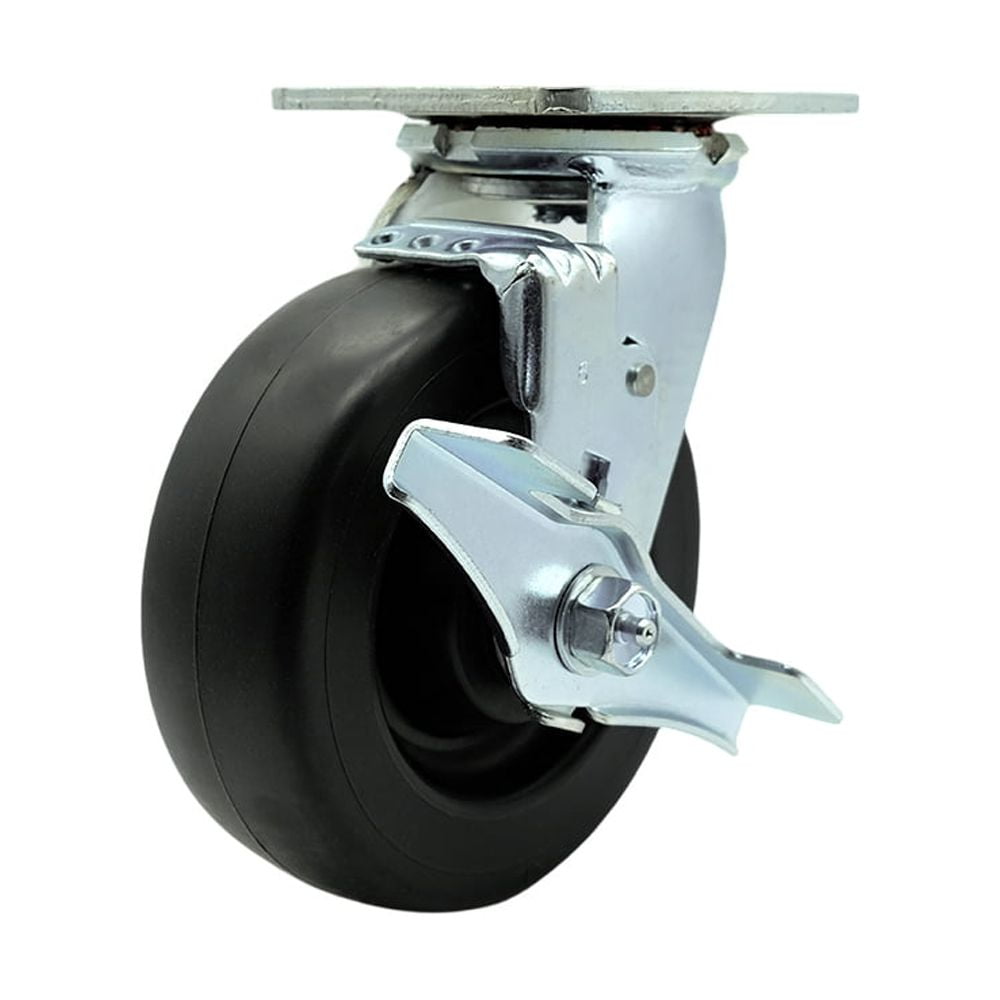 Heavy Duty Swivel Top Plate Caster with Top Lock Brake and 6 Inch ...