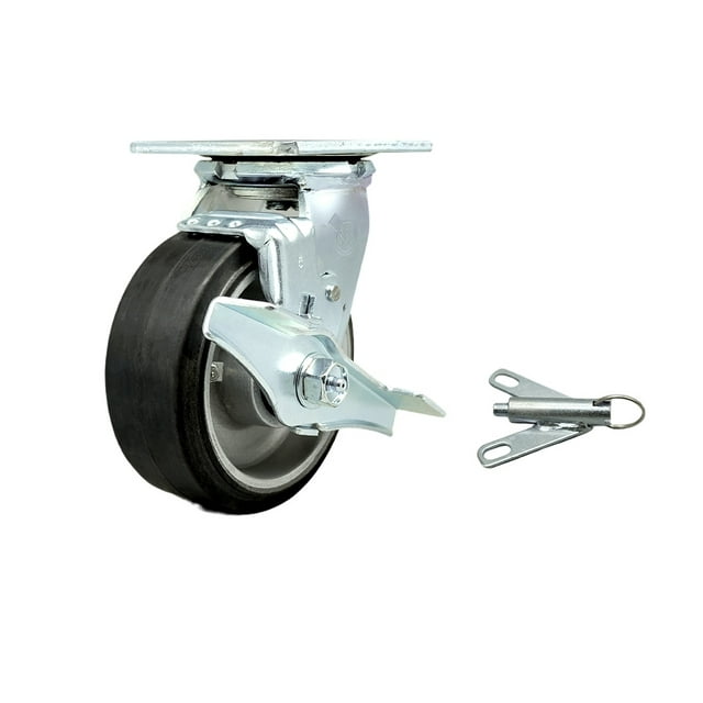 Heavy Duty Swivel Top Plate Caster with Top Lock Brake and Bolt on ...