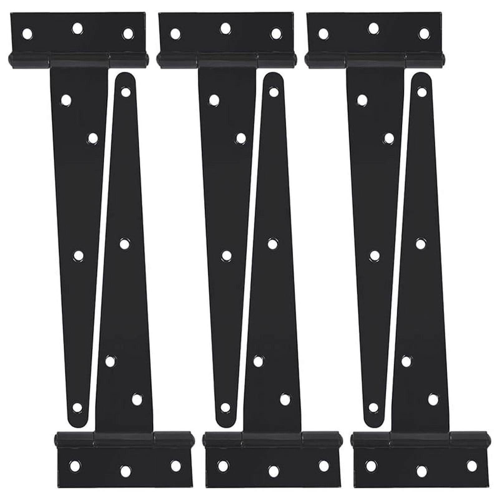 Heavy Duty T Hinge Gate Strap Barn Fence Shed Door Black Wrought ...