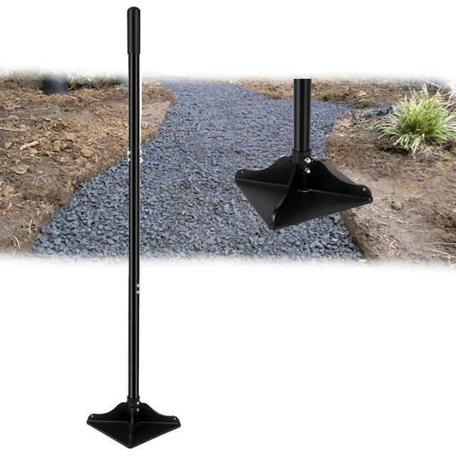 Heavy Duty Tamper Tool，8”x 8” Garden Ground Tamper with 48 inch ...