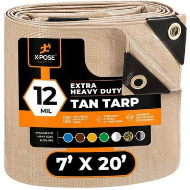 Clear Poly Sheeting - 10x100 Feet – Heavy Duty, 4 Mil Thick Plastic Tarp Waterproof Vapor and ...