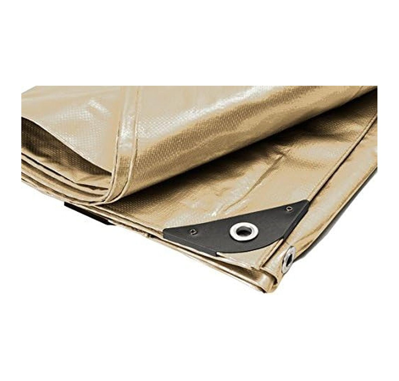 Heavy Duty Tan Tarp, 8’ x 16’ – 14x14 Weave Polyethylene Premium ...