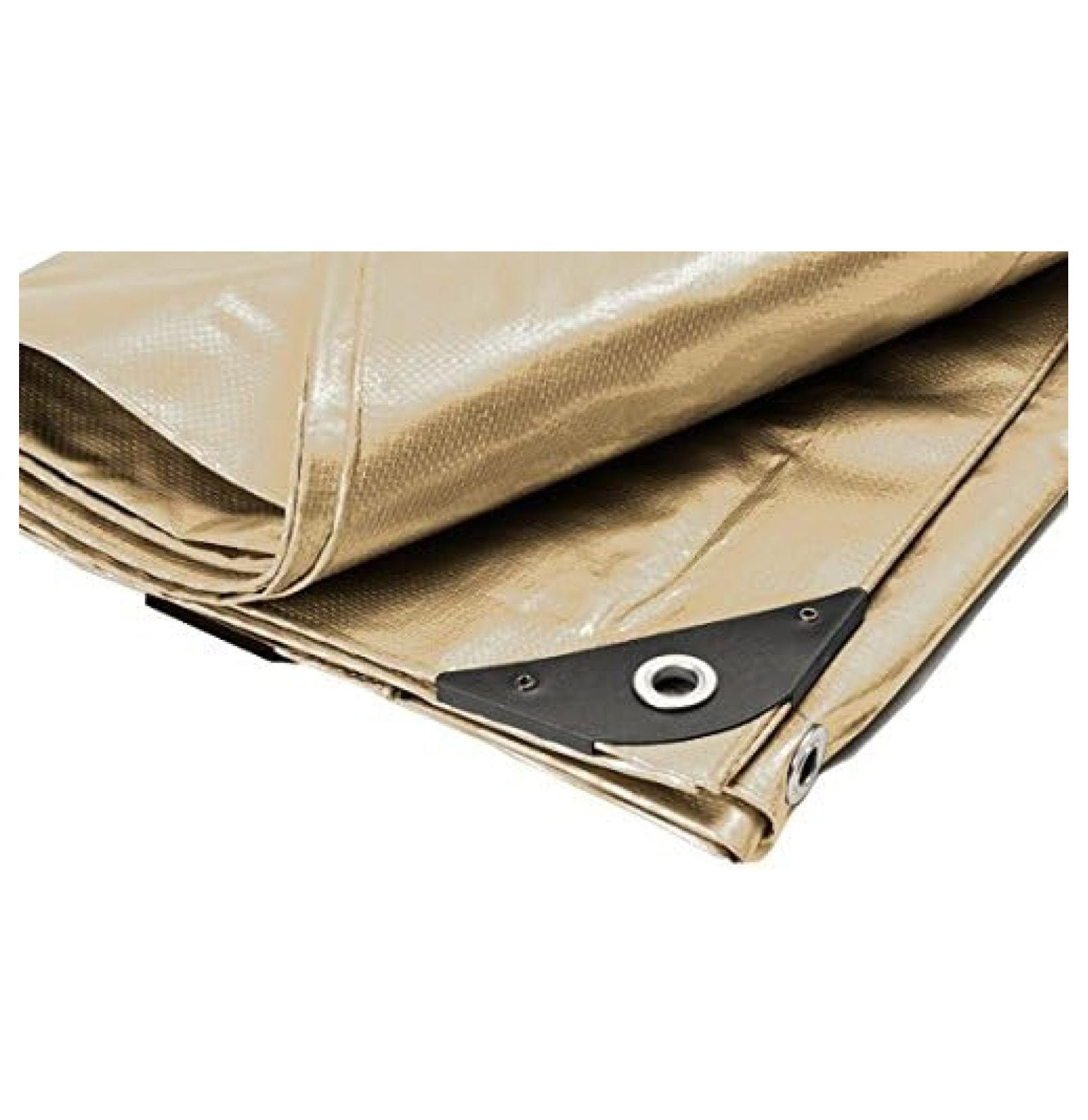 Heavy Duty Tan Tarp, 8’ x 16’ – 14x14 Weave Polyethylene Premium ...