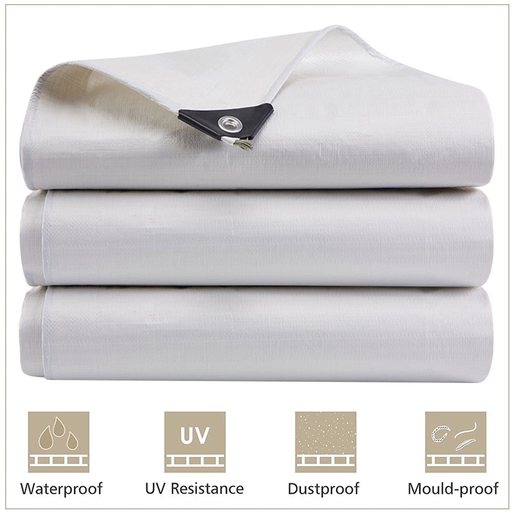 Heavy Duty Tarp Waterproof Poly Canopy Tent Shelter Cover 12 Mil ...