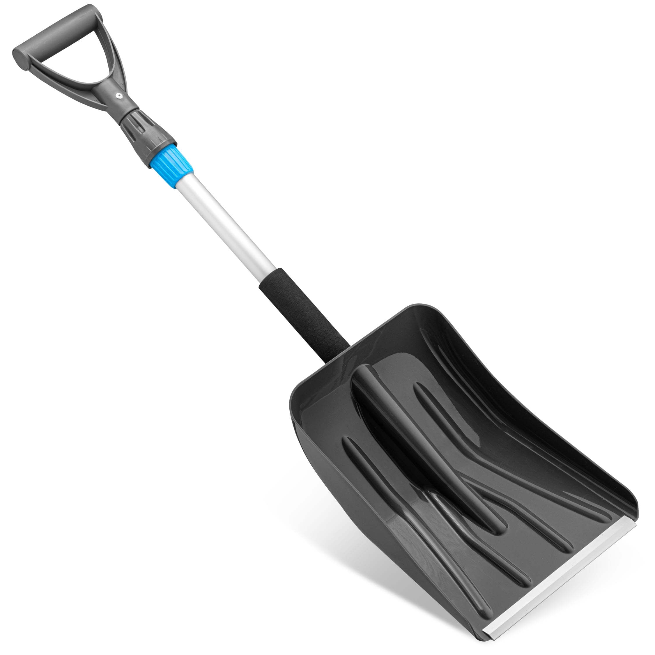 Heavy-Duty Telescopic Snow Shovel – Adjustable Non-Slip D Handle (34 ...