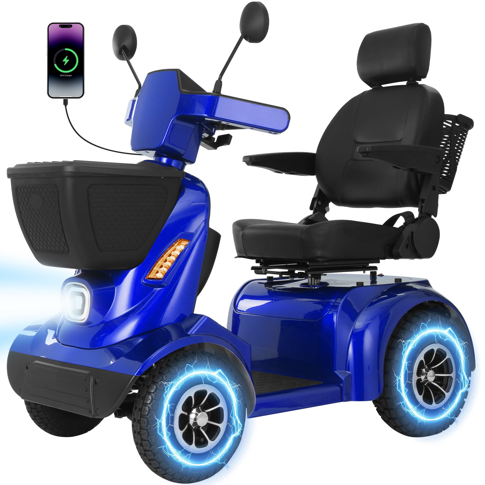 Heavy Duty All Terrain 1000W Electric Mobility Scooter for Adults ...