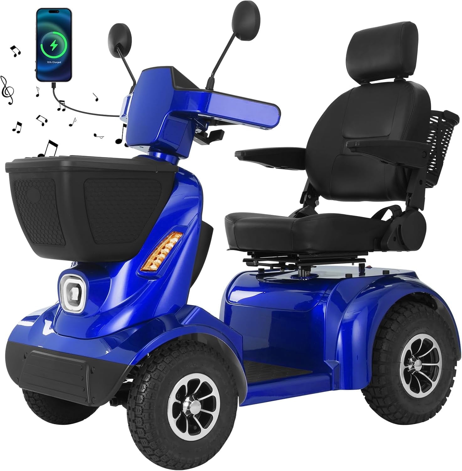 Heavy Duty All Terrain 1000W Electric Mobility Scooter for Adults ...