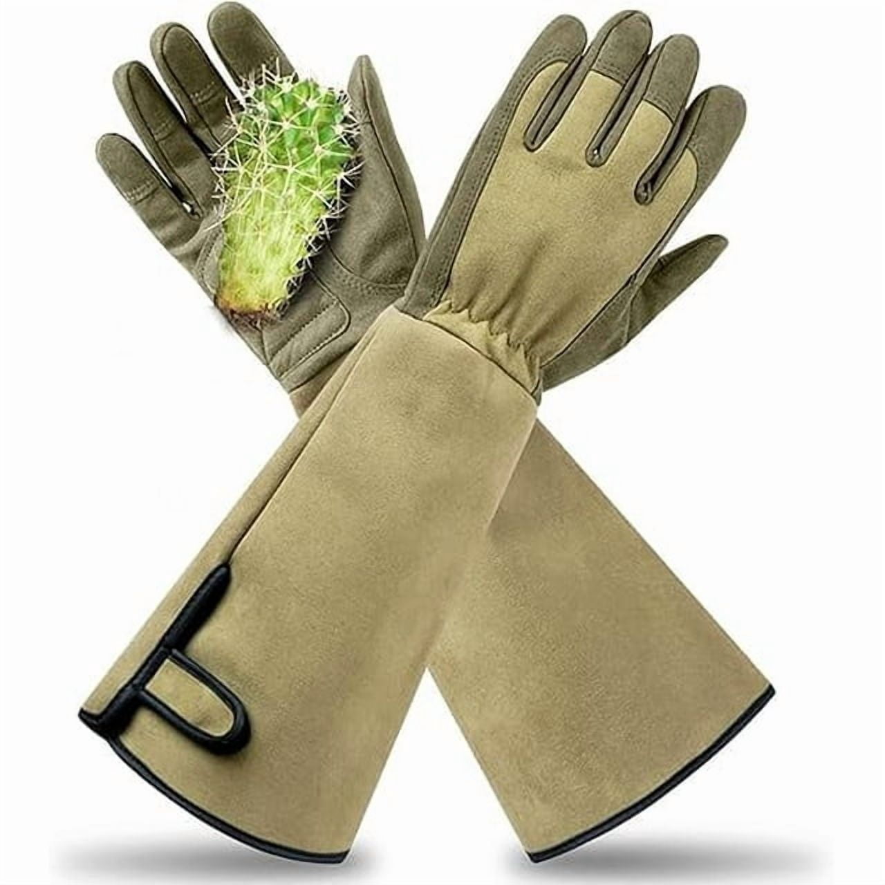 "Heavy-Duty Thorn Proof Rose Pruning Gloves–15.9-Inch Arm Protection ...