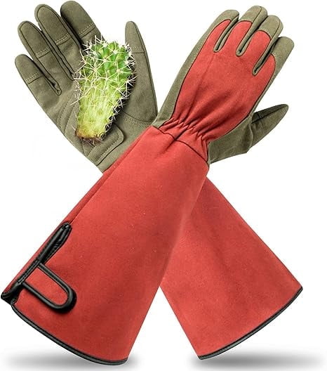 "Heavy-Duty Thorn Proof Rose Pruning Gloves–16.3-Inch Arm Protection ...