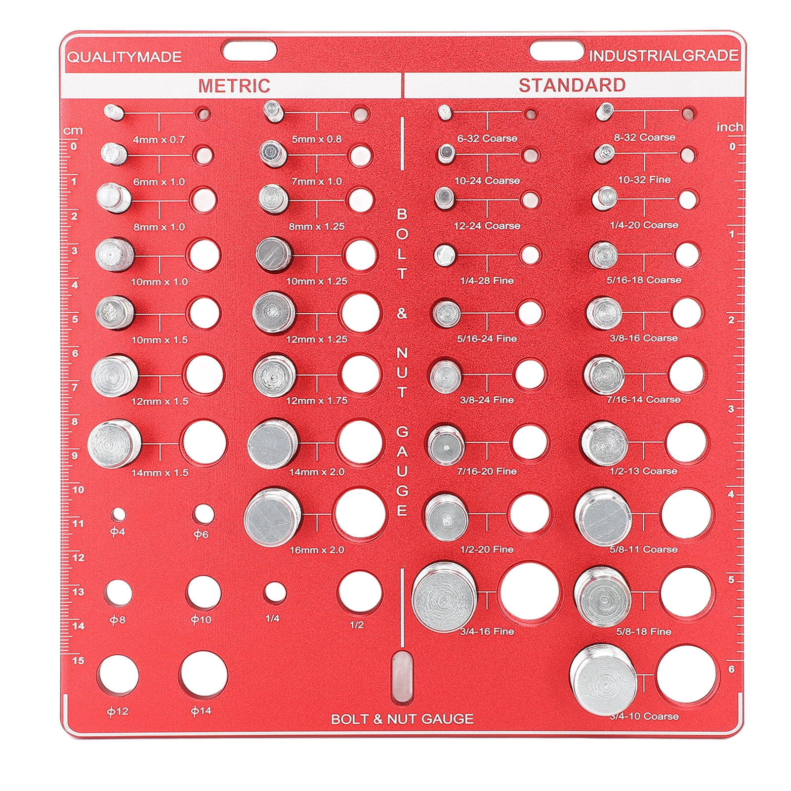 Heavy,Duty Thread Checker, 34,Piece Aluminum Alloy Nut And Bolt ...