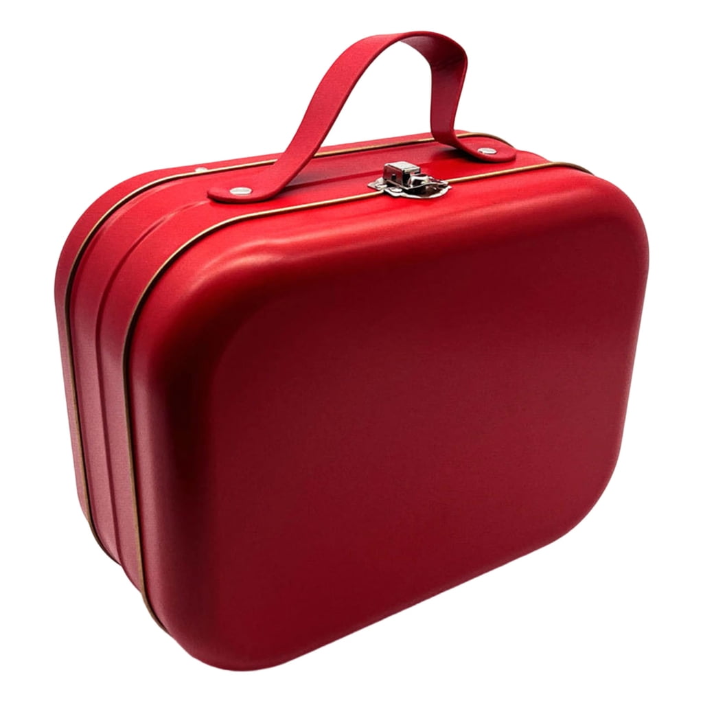 Retro Style Metal Storage Box With Convenient Carry Handle And Secure ...
