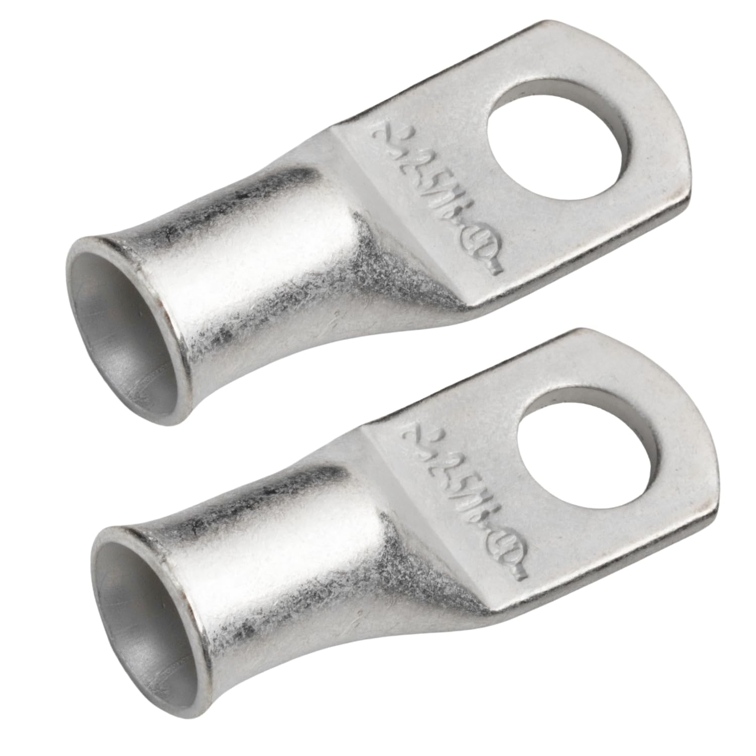 JUNCHI-Heavy Duty Tinned Copper Lugs, 2 Awg, 5/16 Inch Ring Terminal, 2 ...