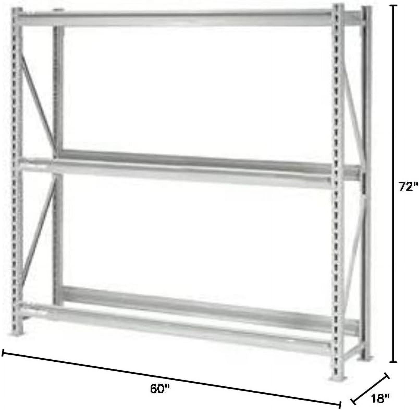 Heavy Duty Tire Rack 3 Tier Starter, Steel, Gray, 60" W x 18" D x 72" H ...
