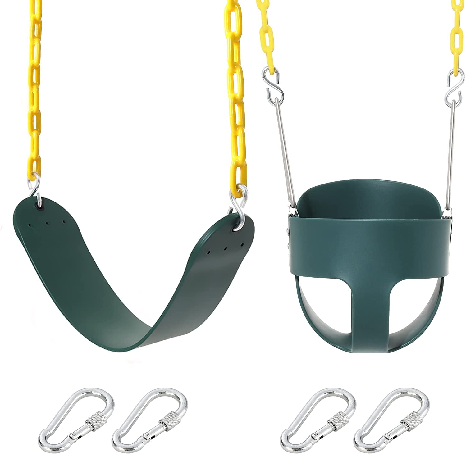 Heavy Duty Toddler High Back Full Bucket Swing Seat - Swing Set ...
