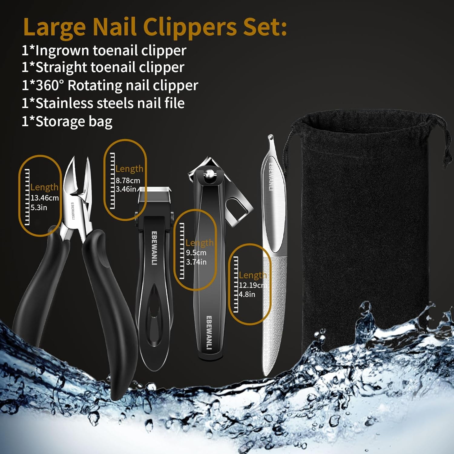 Heavy Duty Toenail Clippers for Thick Toenails or Ingrown Nails, Wide ...