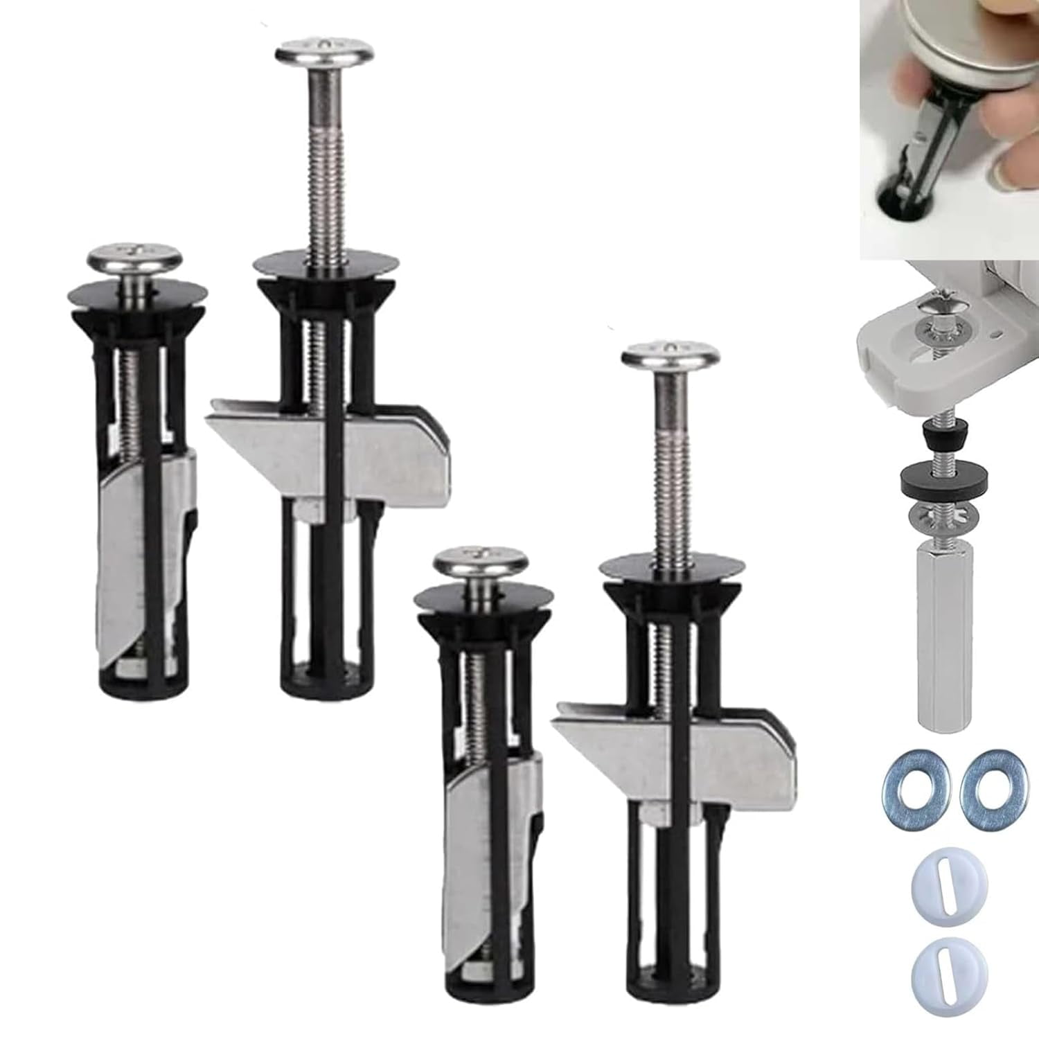 Heavy Duty Toilet Seat Fastener Bolt Kit, Heawy Duty Toilet Seat Locking Bolt, Universal Toilet ...