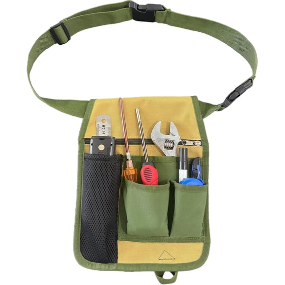 Heavy Duty Tool Belt Pouch with Belt Clip - Adjustable Work Apron for ...
