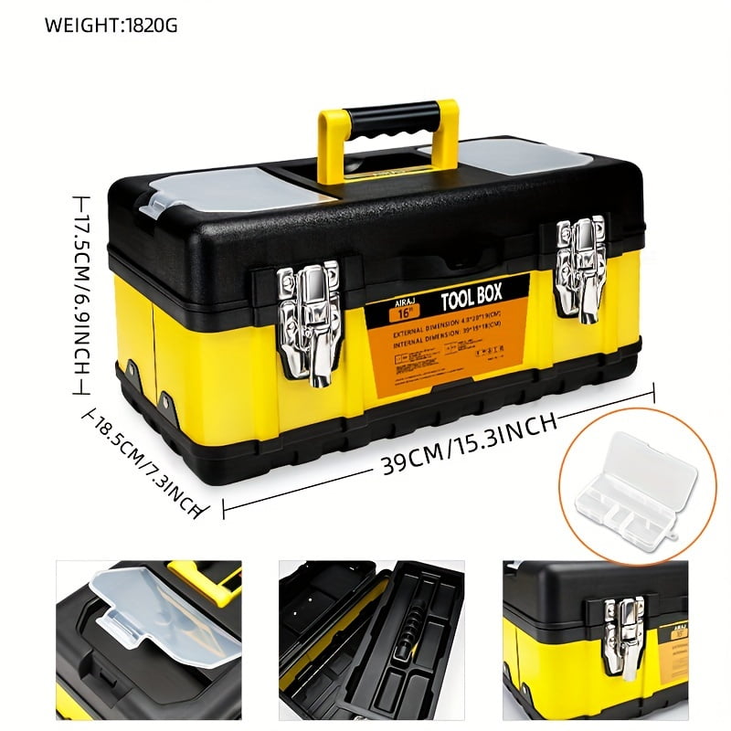 Heavy-Duty Toolbox with Safety & Ergonomic Handle - Professional ...
