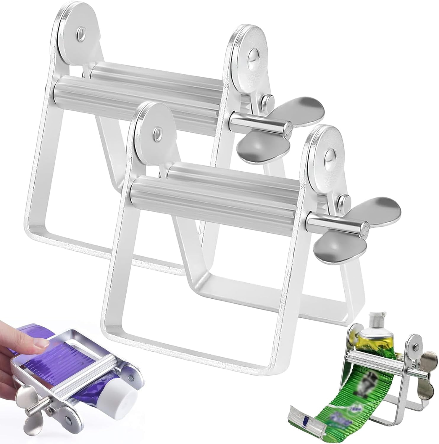 Heavy Duty Toothpaste Roller, Metal Toothpaste Squeezer, Double Rollers ...